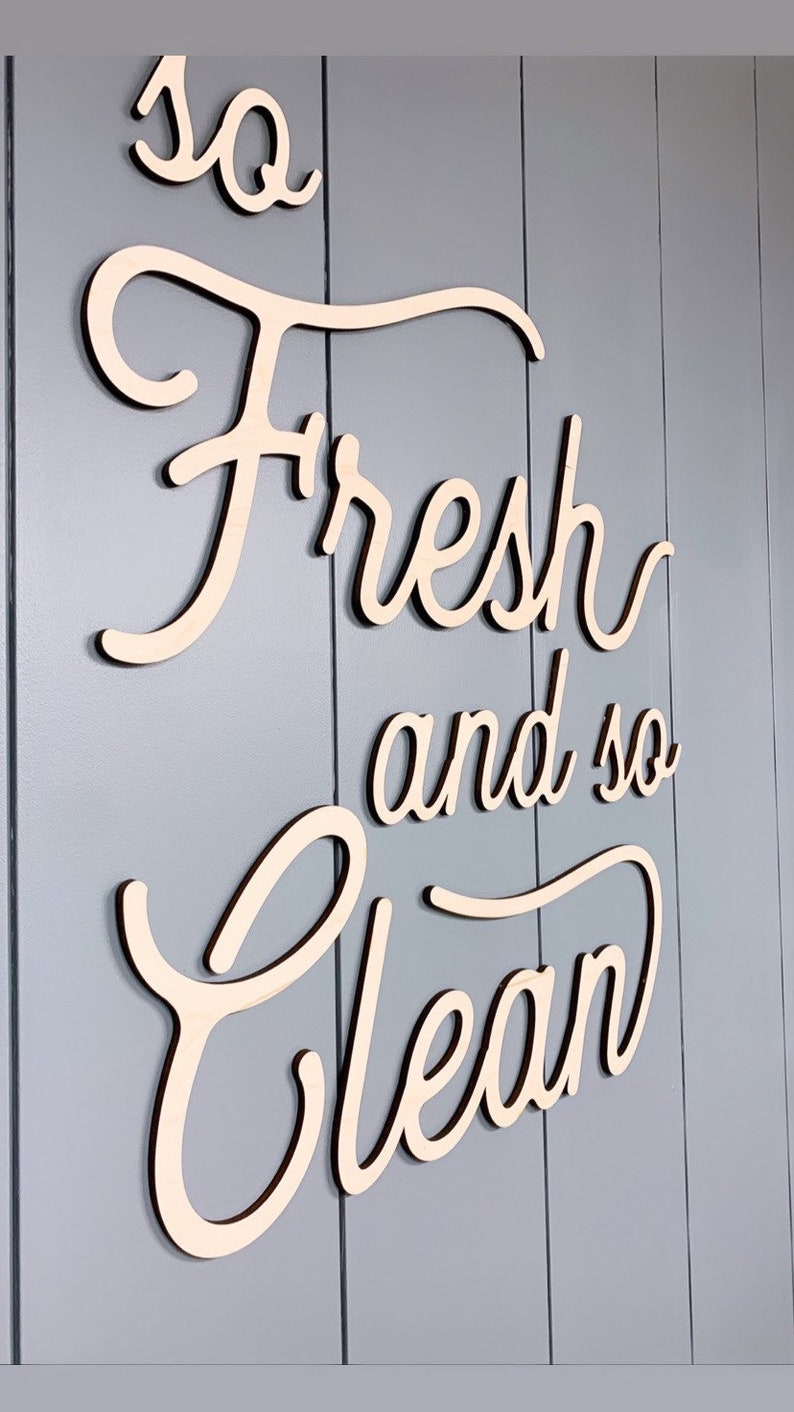 So Fresh and so Clean Bathroom Wood 3D Sign so Fresh and so - Etsy