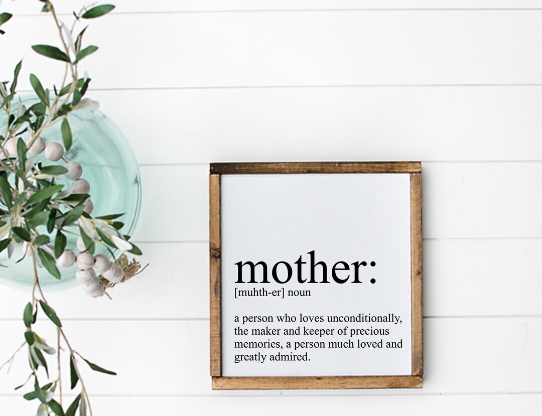 Mother Wood Framed Sign Mothers Day Sign Mothers Day Gift Mother ...