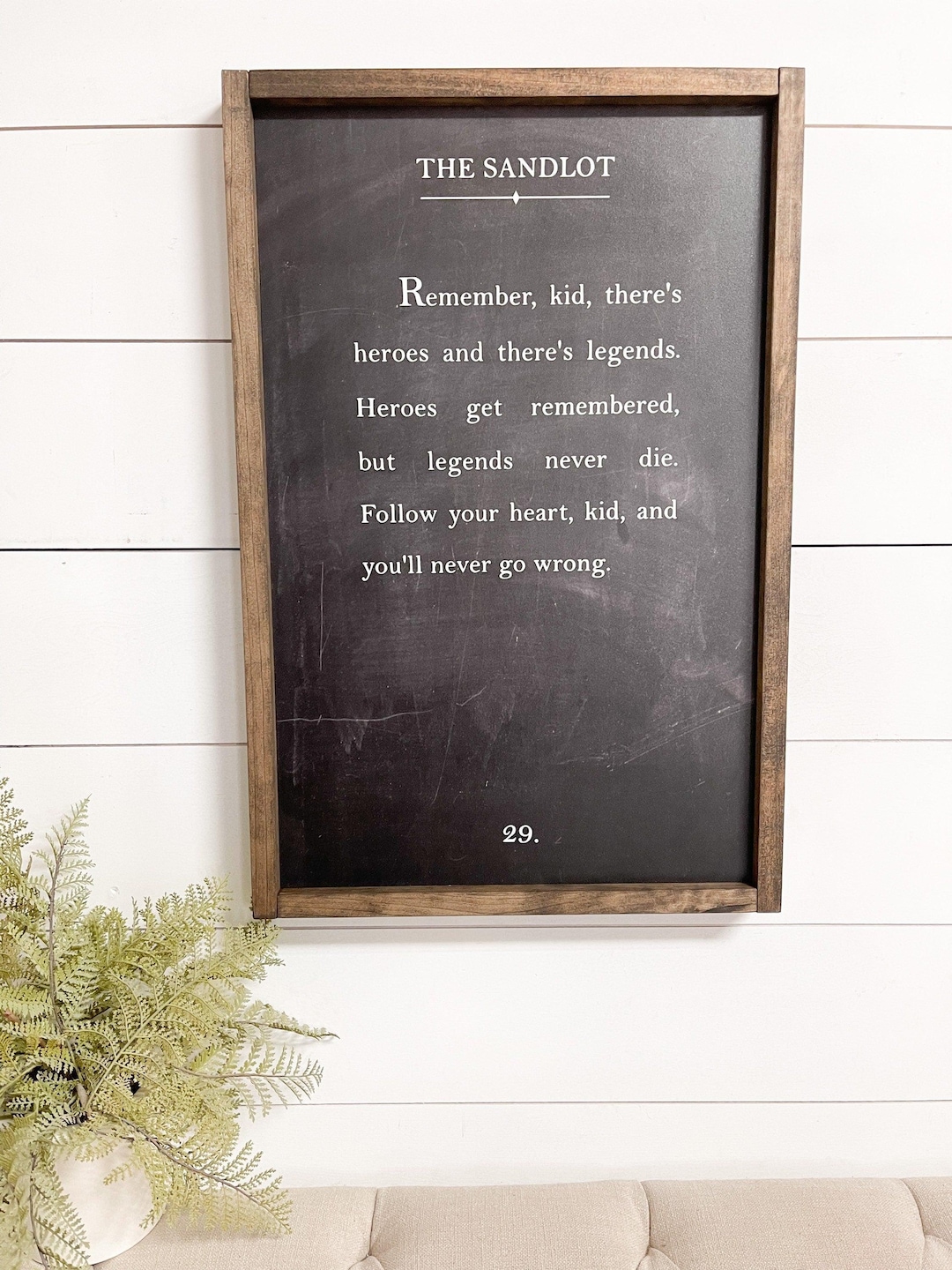 The Sandlot Quote Sign: Heroes and Legends, Kids Room Decor - Etsy