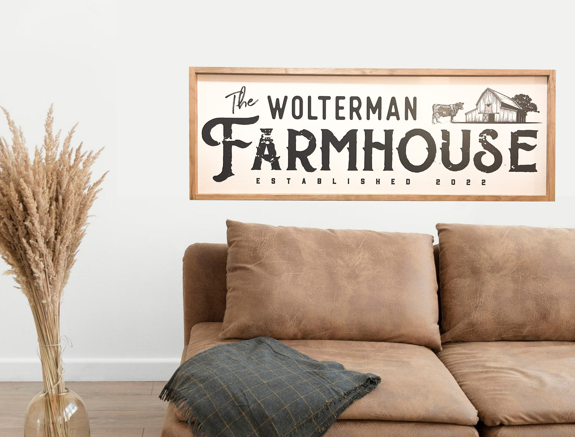 Personalized Farmhouse Welcome Sign: Distressed Wood Entryway Decor - Etsy