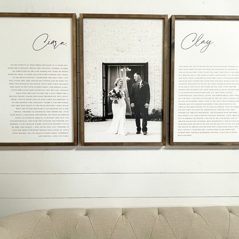 Wedding Vows Framed - Etsy
