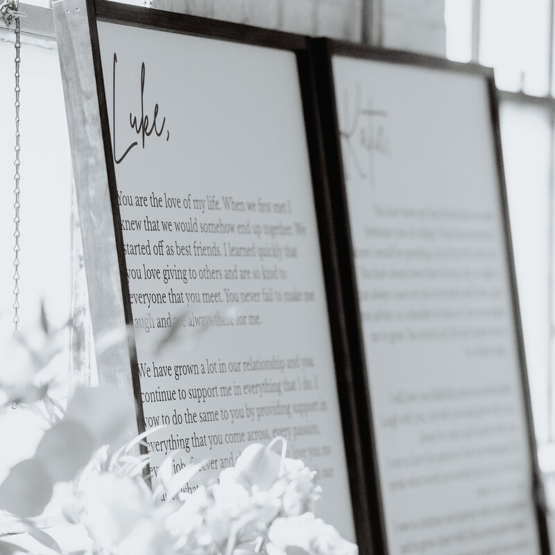 Vows Framed - Etsy