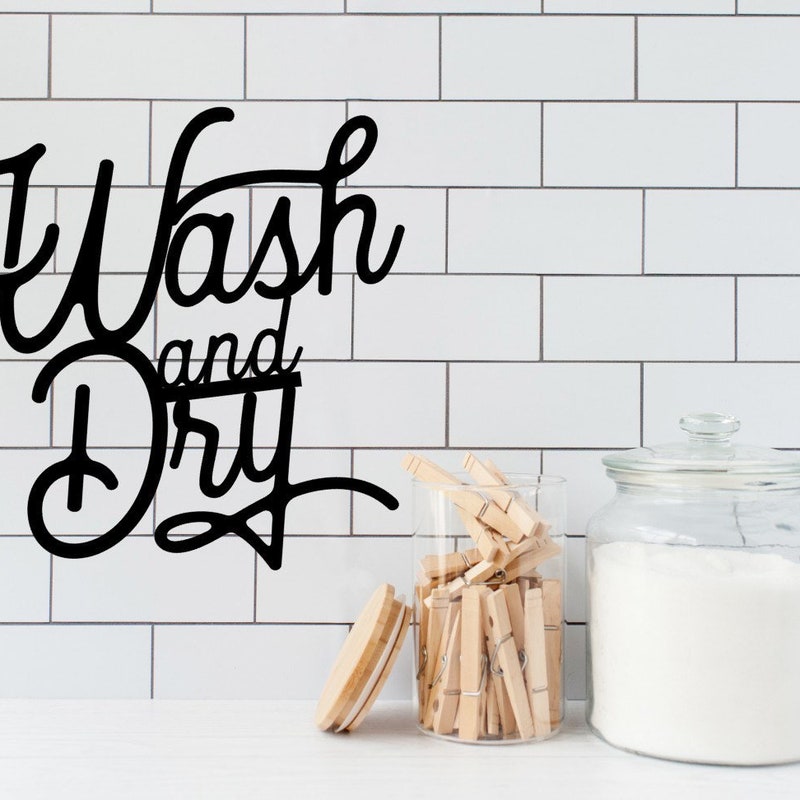 Wash and Dry Sign - Etsy