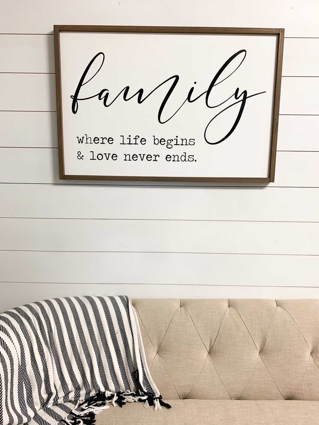 Family Sign | Family Where Life Begins and Love Never Ends Sign ...