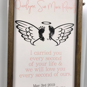 Infant Loss Footprints Sign | Personalized Baby Memorial | Infant Loss ...