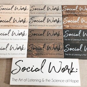 Social Work Gift | Social Worker Sign | Gift for Social Worker | Social ...
