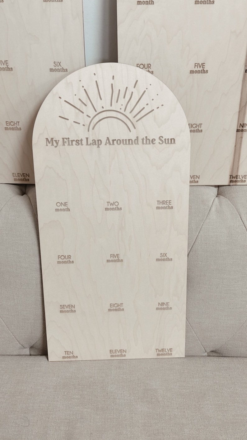 My First Lap Around the Sun Modern Arch First Birthday Sign - Etsy