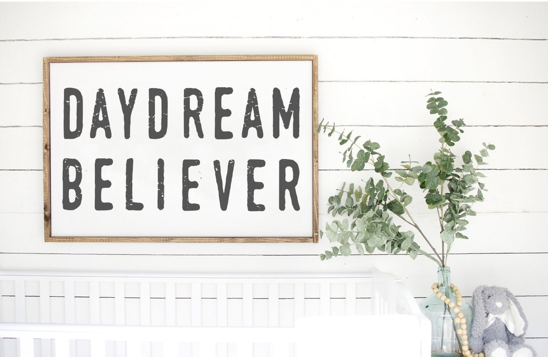 Daydream Believer Framed Wood Sign - Etsy