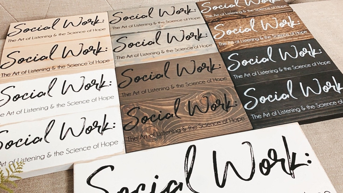 Social Work Gift Social Worker Sign Gift for Social Worker - Etsy