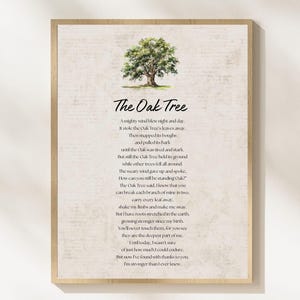 The Oak Tree Poem by Johnny Ray Ryder | Vintage Nature Printable | Tree Life Poetry | Wall Art ...