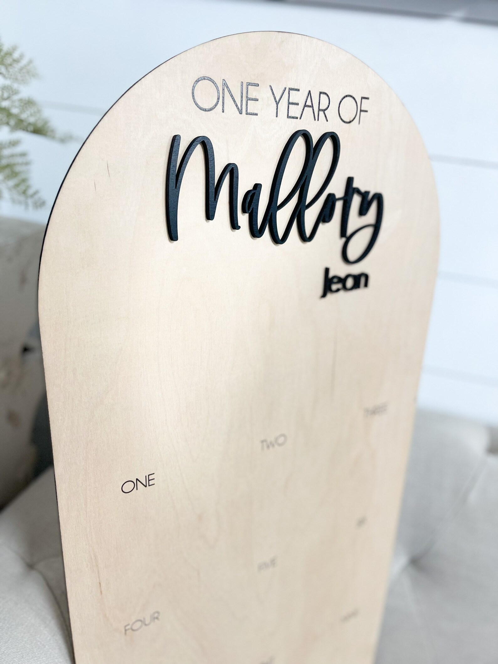 One Year of Baby Modern Arch First Birthday Sign First - Etsy