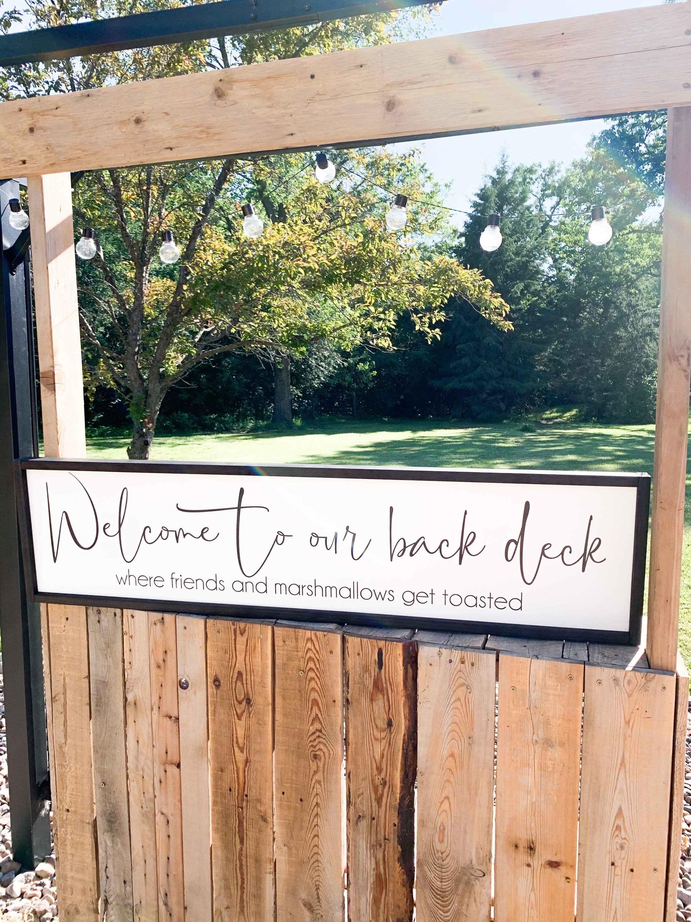 Welcome to Our Back Deck Personalized Sign Welcome to Our - Etsy
