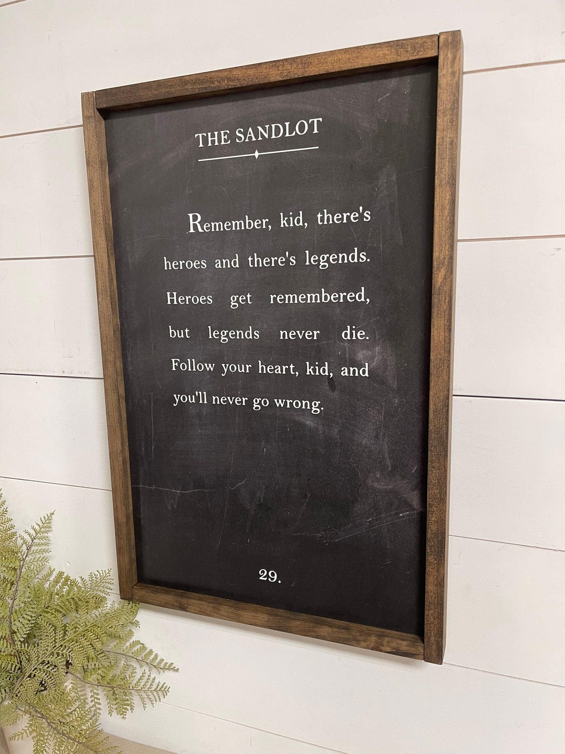 The Sandlot Quote Sign: Heroes and Legends, Kids Room Decor - Etsy
