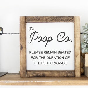 The Poop Co Sign: Funny Farmhouse Bathroom Decor - Etsy