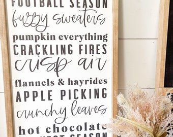 Fall Bucket List Sign - Etsy