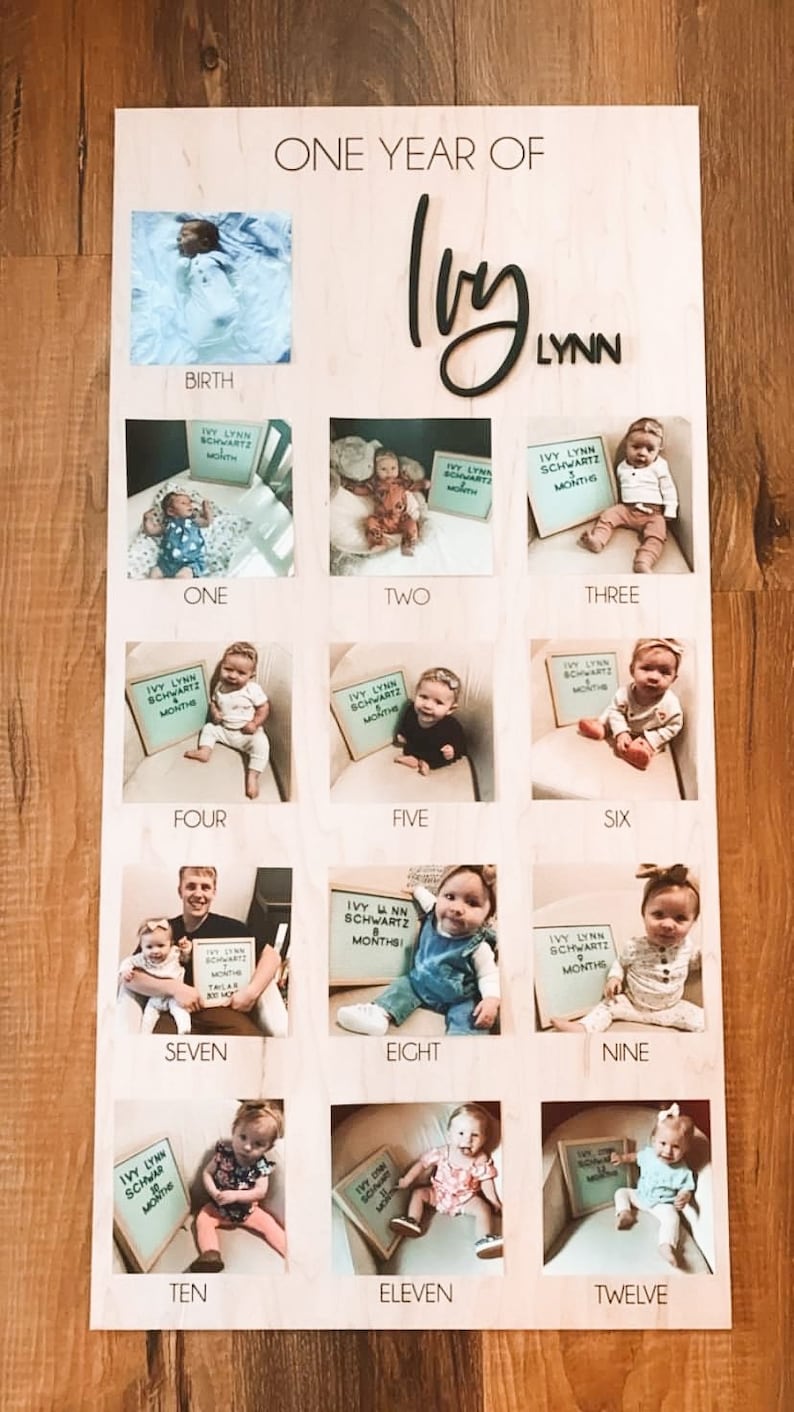 One Year of Baby First Birthday Sign First Birthday - Etsy