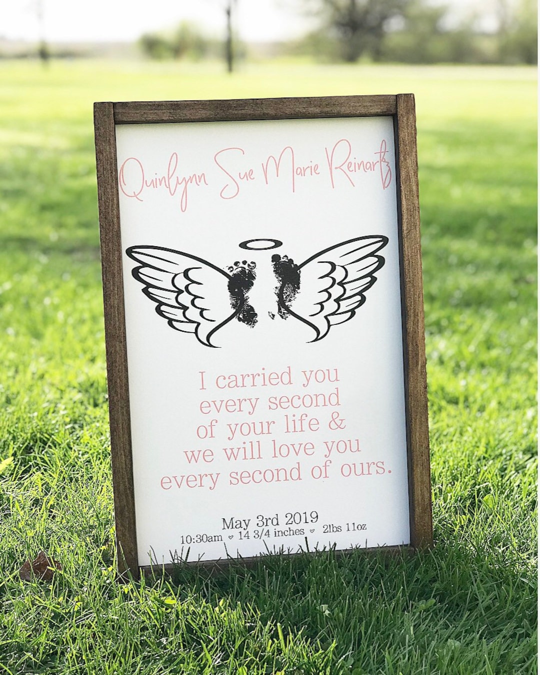 Infant Loss Footprints Sign | Personalized Baby Memorial | Infant Loss ...