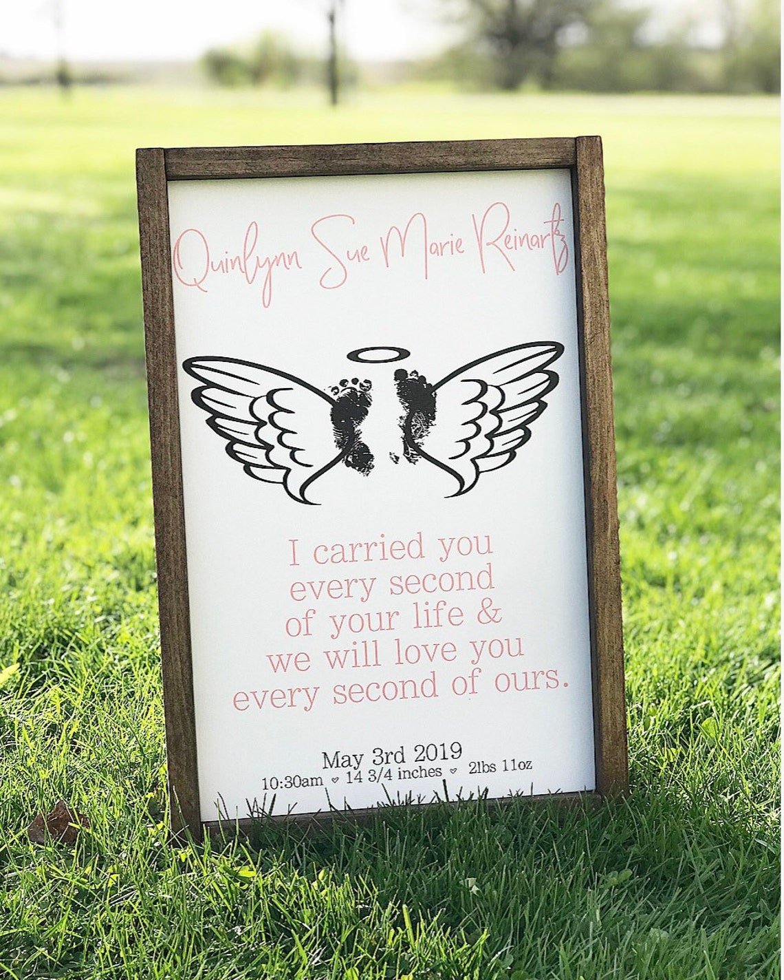 Infant Loss Footprints Sign Personalized Baby Memorial - Etsy
