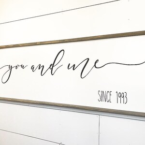 You and Me Since Sign | Established Sign | Master Bedroom Wall Decor ...