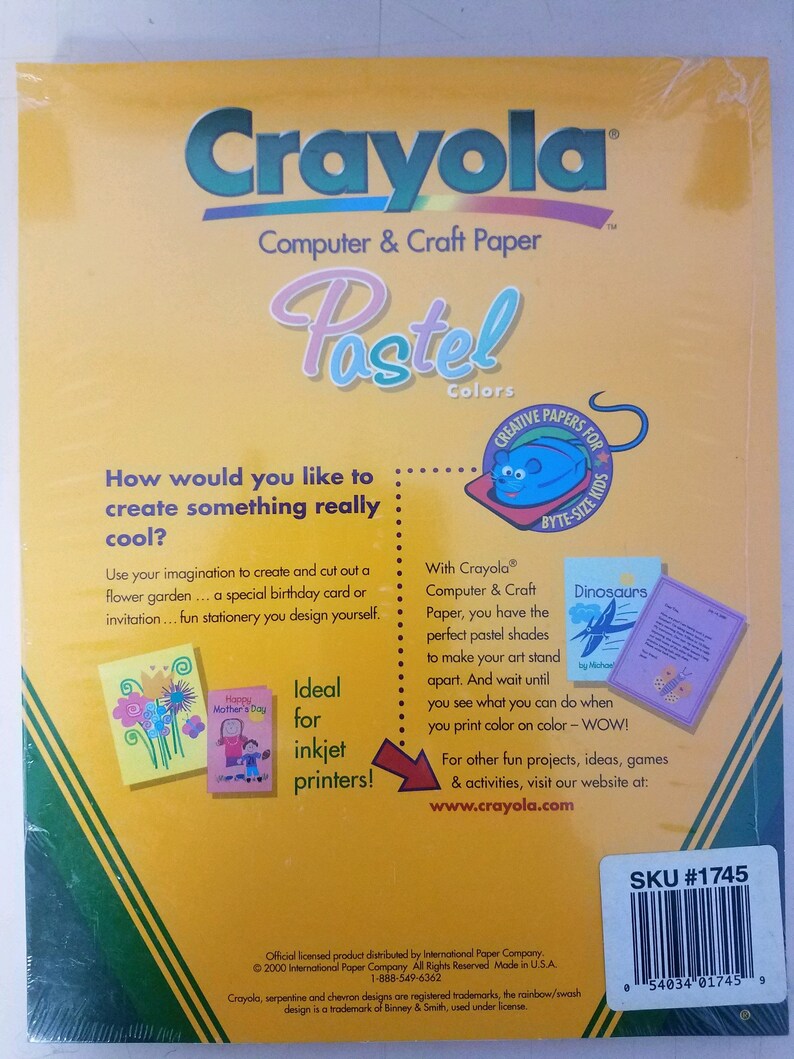 Crayola Computer & Craft Paper Pastel Colors - Etsy