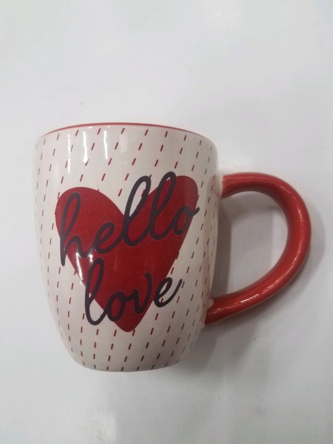 Hello Love Heart Mug - Etsy