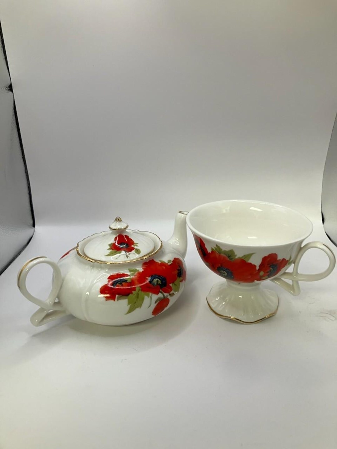 Tea Pot and Matching Tea Cup. "grace's Teaware" - Etsy