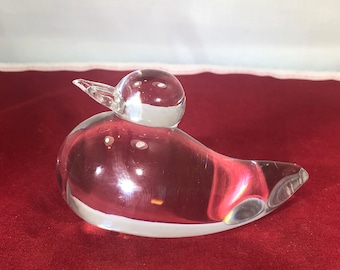 Clear Glass Duck | Etsy
