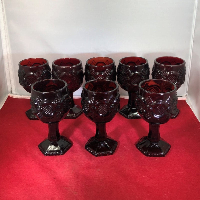 Avon Red Glassware - Etsy