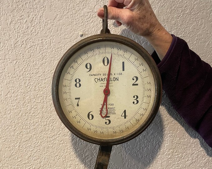 Vintage-scale-poultry Cone-hanging-chicken Scale-primitive-chatillon ...