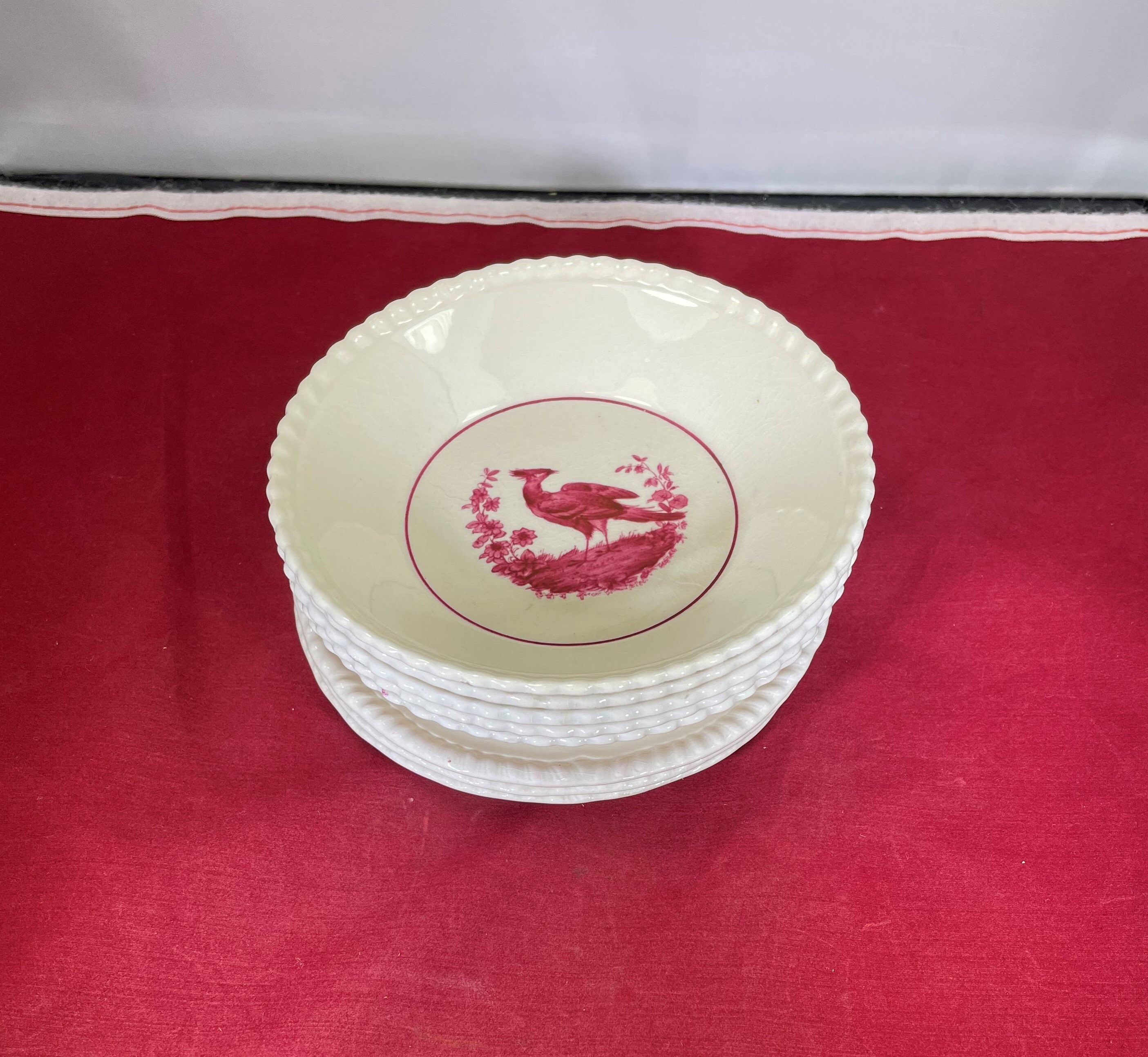 Vintage-copeland-spode-dishes-red-bird-flowers-plates-serving - Etsy