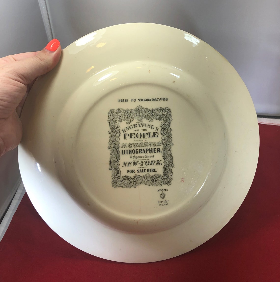 Vintage-2-plates-clipper Ship-thanksgiving-n. Currier - Etsy