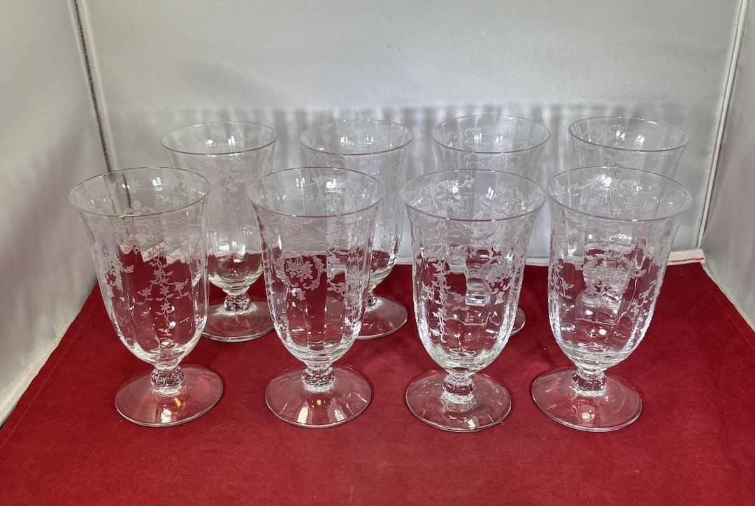 Vintage-fostoria-navarre-8-wine Glasses-sundae Glasses-sundae Glasses ...