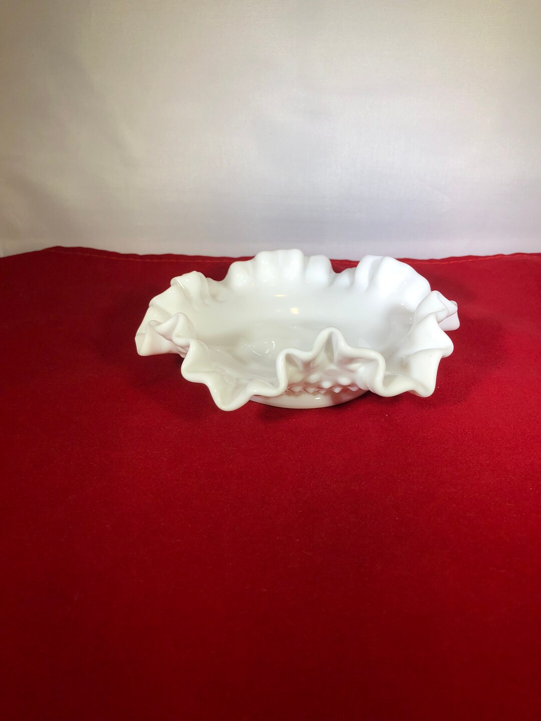 Vintage-dish-white-fenton-milk Glass-bowl-home Decor-glassware - Etsy