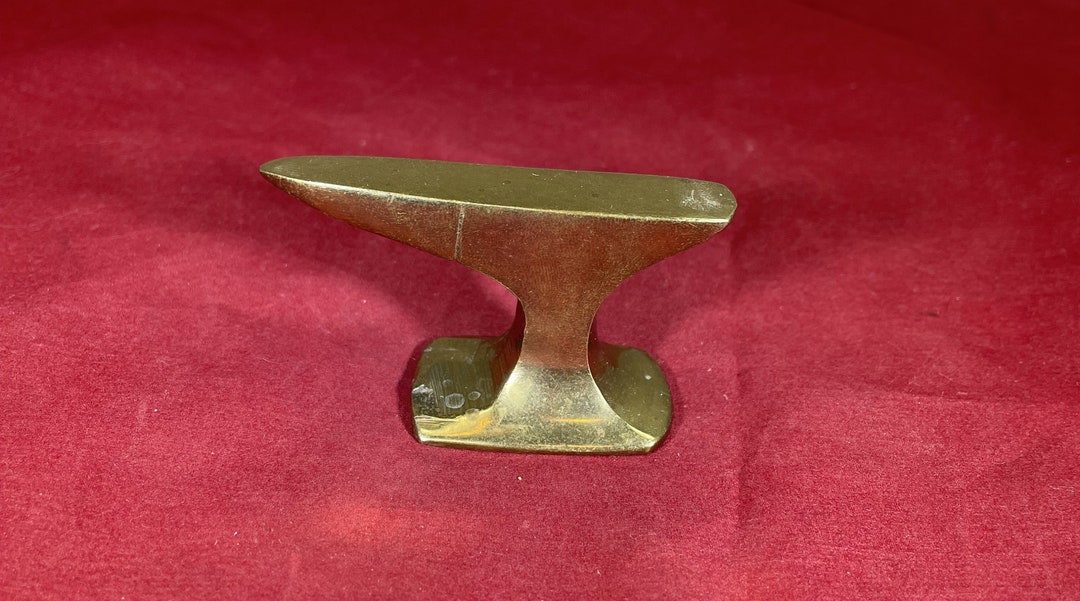 Vintage-figurine-brass-anvil-home Decor - Etsy
