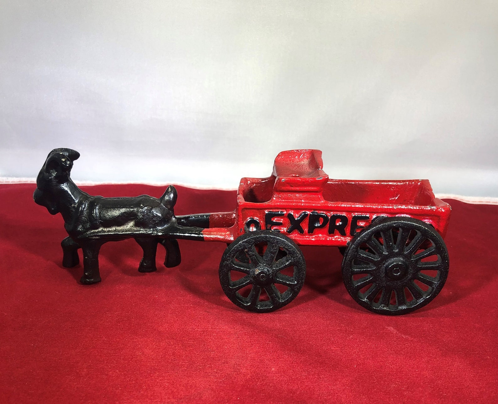 Vintage-cast Iron-cart-goat-express-primitive-figurine-home - Etsy