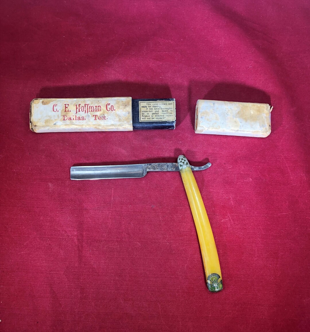 Vintage-wester Bros-straight Razor-steel King-germany-c. E. Hoffman Co ...