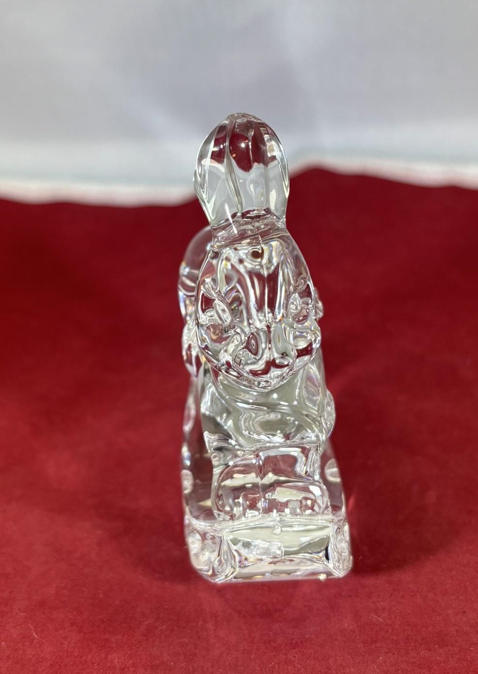 Vintage-figurine-rocking Rabbit-jonal-paperweight-germany-clear-glass ...