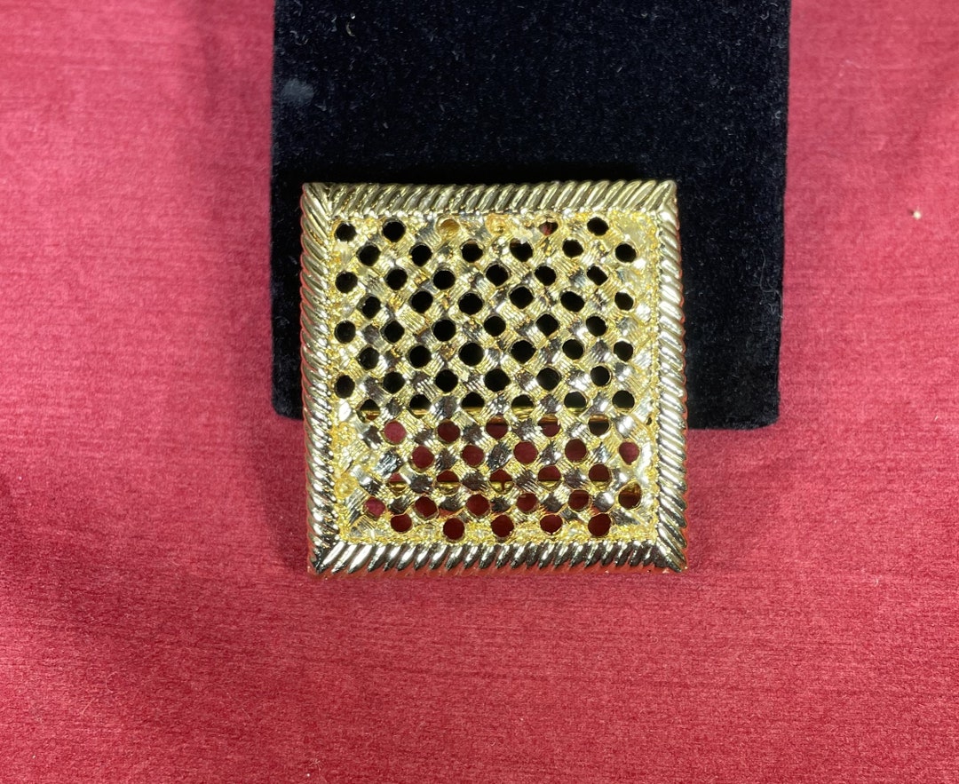 Vintage-gold-scarf Clip-shoe Clip-square-jewelry-accessories - Etsy