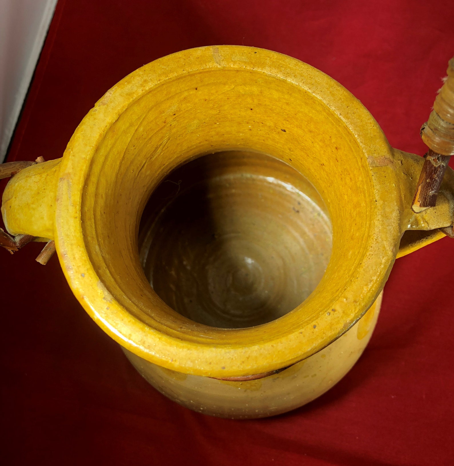Vintage-crock-pot-wood-brown-rustic-home Decor | Etsy