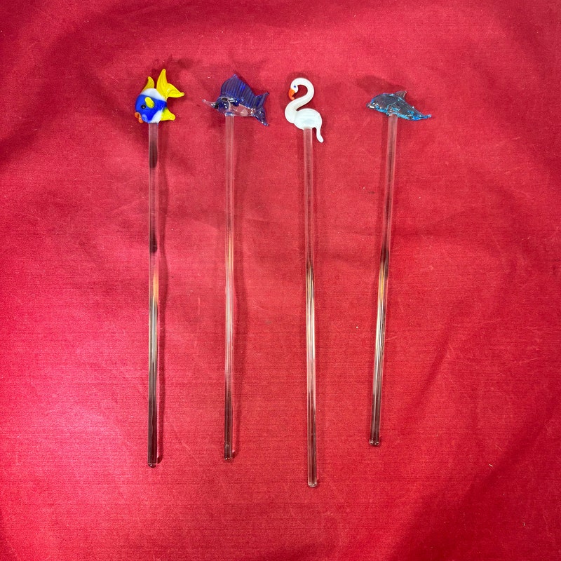 Glass Swizzle Stick - Etsy