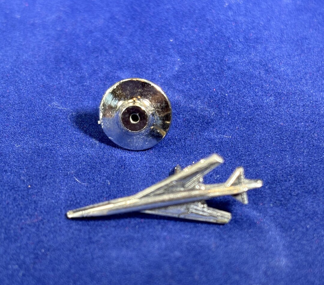 Vintage-airplane-jet-silver-pin-tie Tack-jewelry-men's Accessories - Etsy