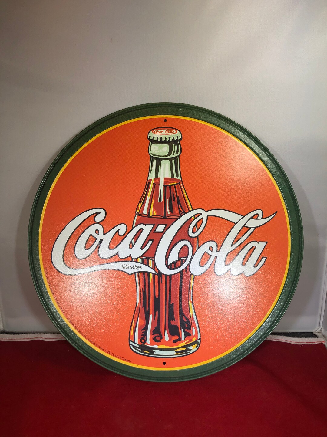 Vintage-coca Cola-tin-sign-orange-green-white-soda Bottle-home Decor - Etsy