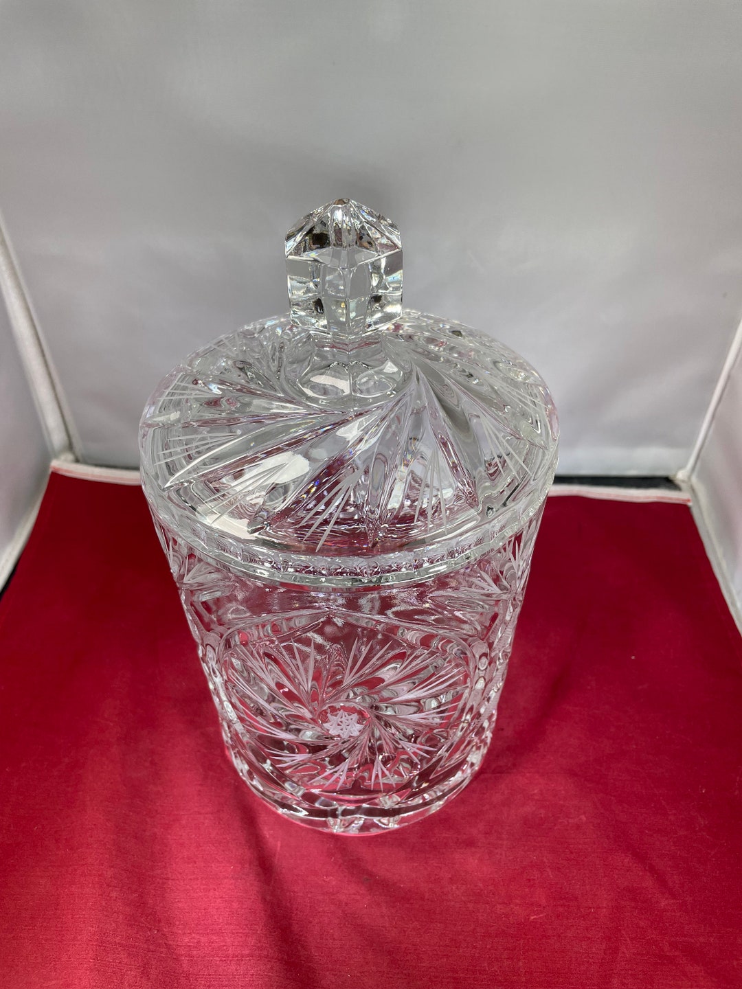 Vintage-biscuit Jar-clear-glass-lid-star-kitchen Decor-home Decor - Etsy
