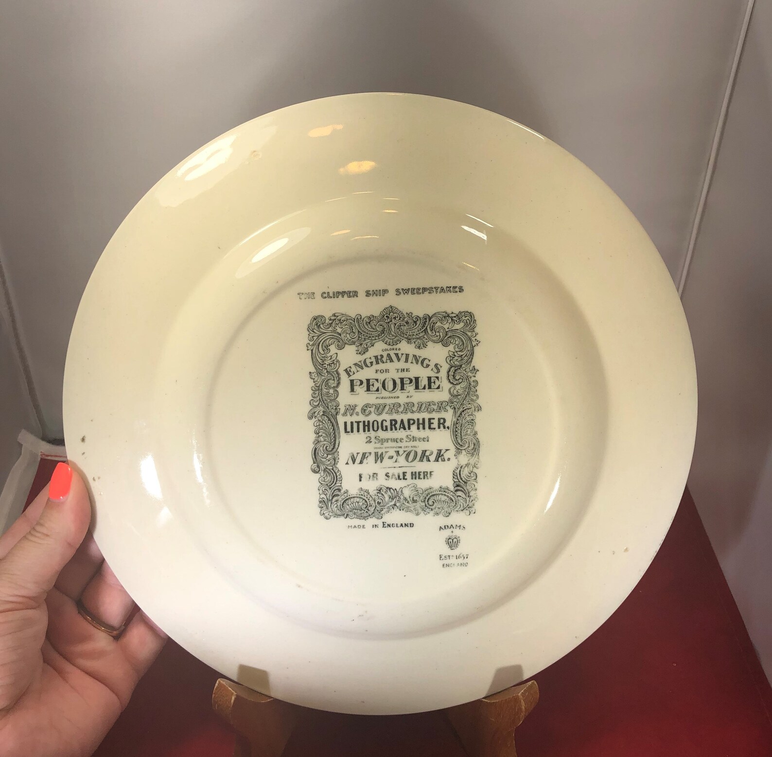 Vintage-2-plates-clipper Ship-thanksgiving-n. Currier - Etsy