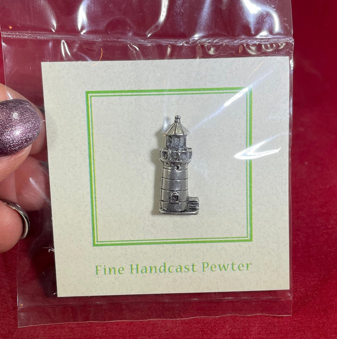 Vintage-pin-pewter-lighthouse-jim Clift-2005-accessories - Etsy