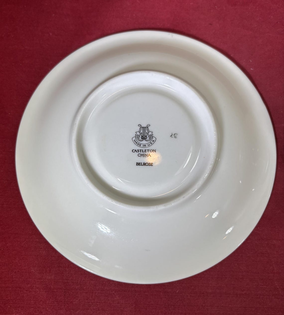 Vintage-teacup and Saucer-castleton-china-belrose-flowers-serving Ware ...