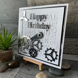 Handmade Birthday Card, Mechanical, Cogs and Gears - Etsy