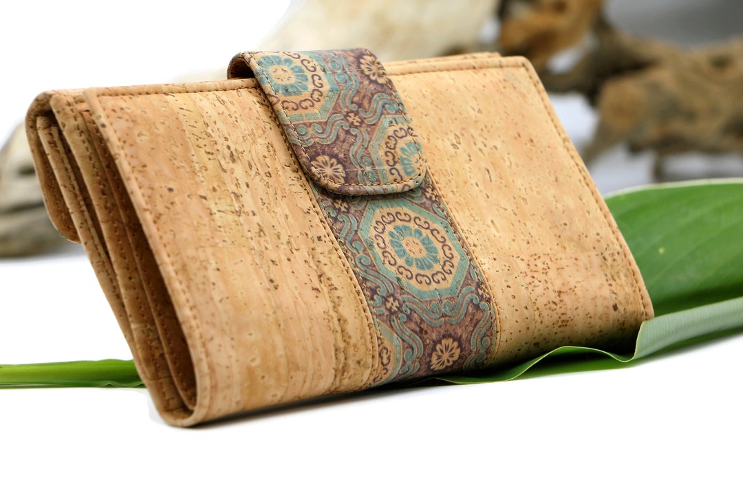 Cork Wallet tessa cork wallet purse corkbag portmonee vegan - Etsy