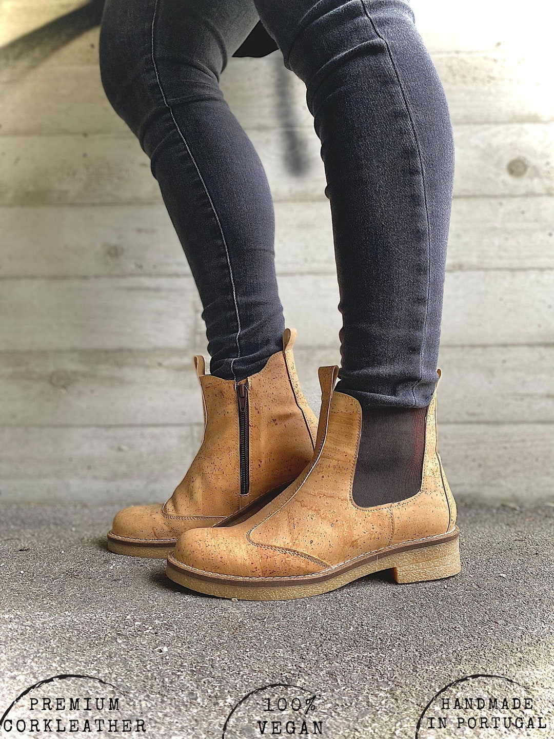 Cork Ankle Boots "nina Classic" - #cork #boots #kork #stiefel #vegan # ...