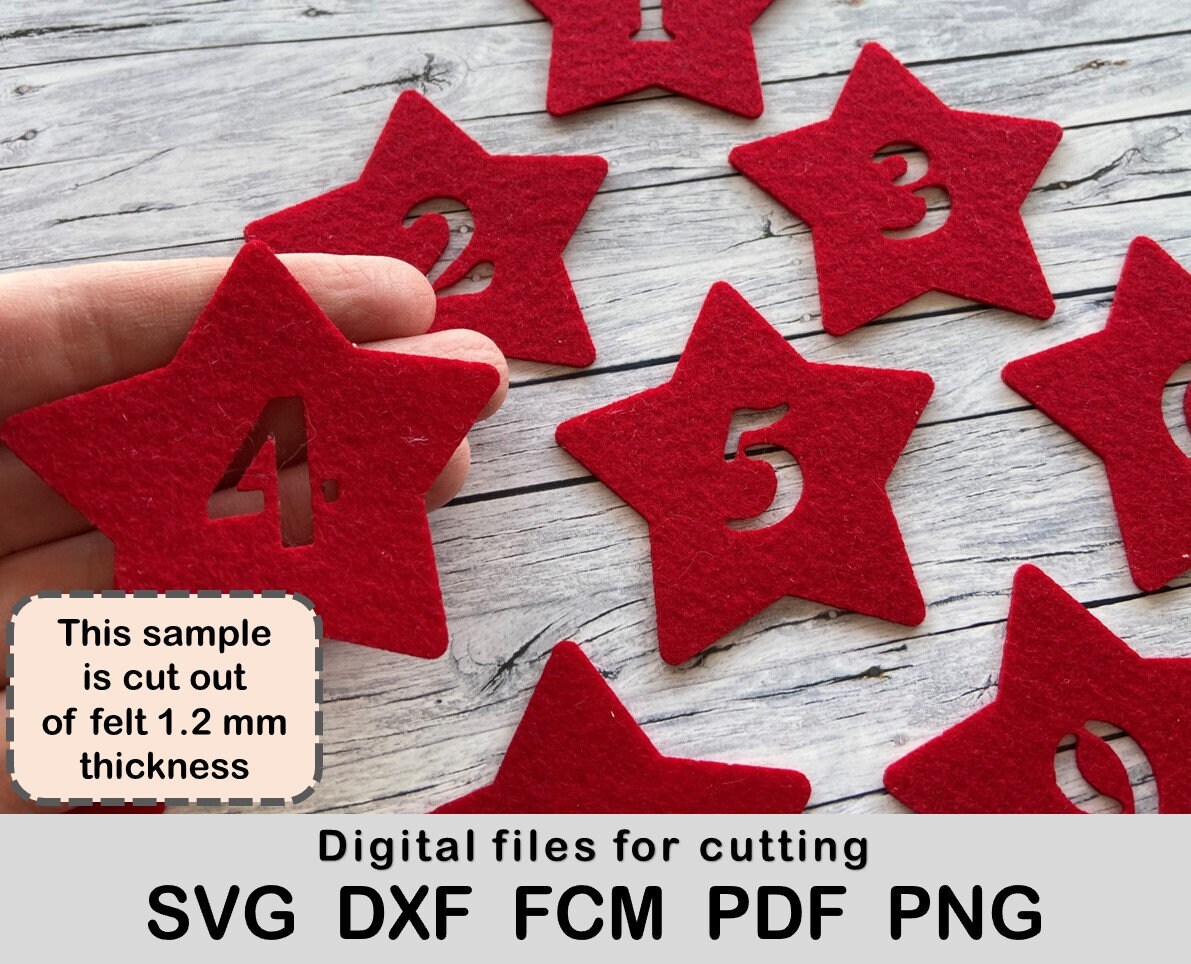 Christmas Countdown and Advent Calendar SVG Cut Files, DIY Advent ...